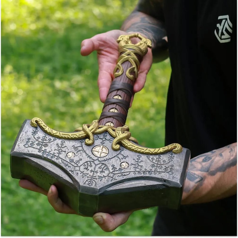 Mjolnir Thors Hammer 26.45lb Solid Steel With Glow-in-the-dark Runes - Etsy