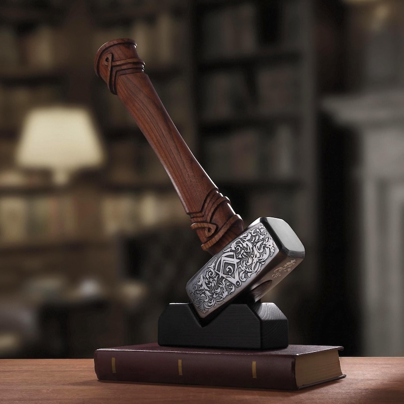 Masonic Gavel Square and Compasses, Freemason Regalia Hammer Handmade ...