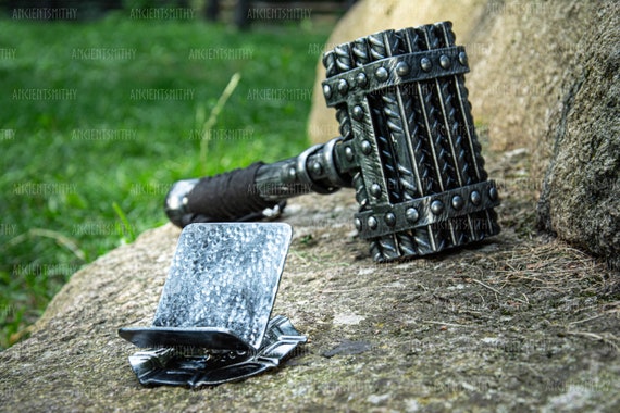 Hand forged bushcraft tool best man gift Custom Thor hammer ...