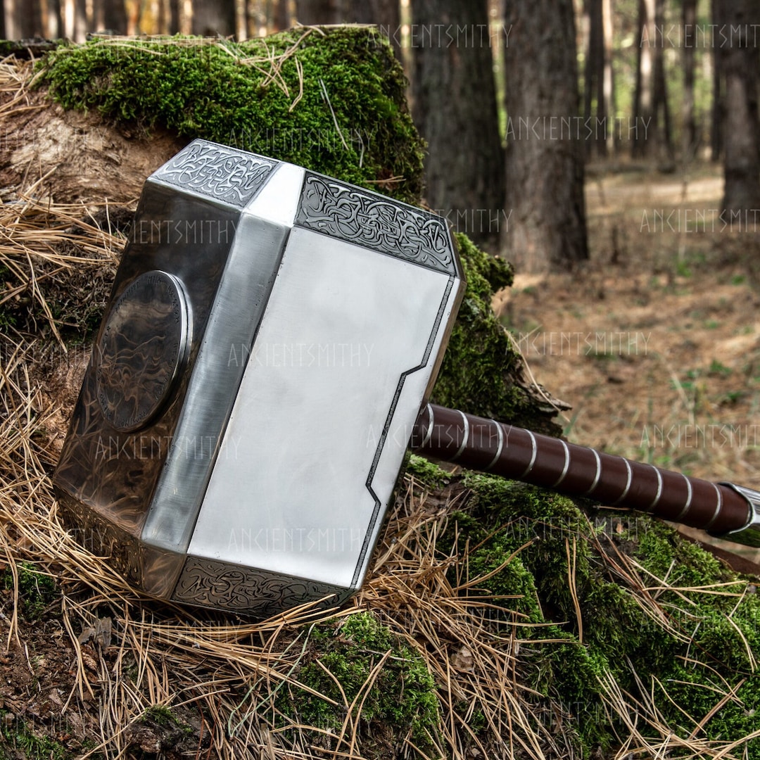 Thor Hammer Forged Real Size 11.24 Lb Mjolnir War Hammer Made - Etsy