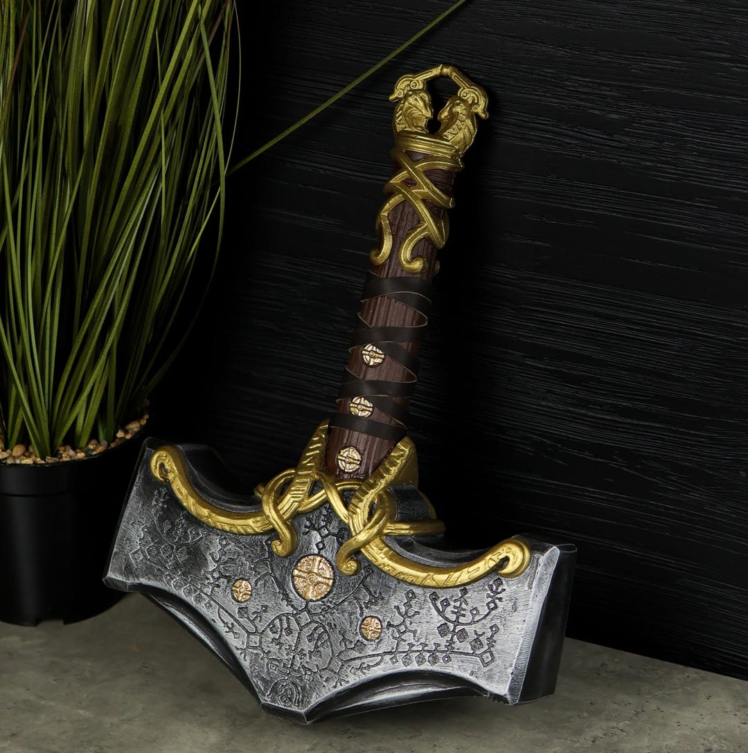 Mjolnir Metal Hammer 8.81lb With Fluorescent Light Thor Hammer Handmade ...