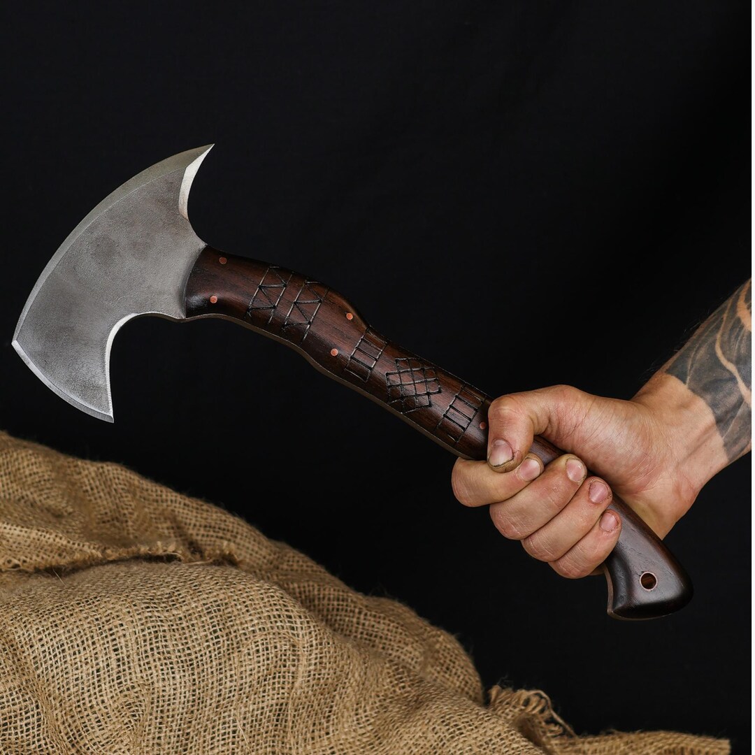 Forged Tomahawk, Functional Hatchet With Sheath, Full Tang Tomahawk ...