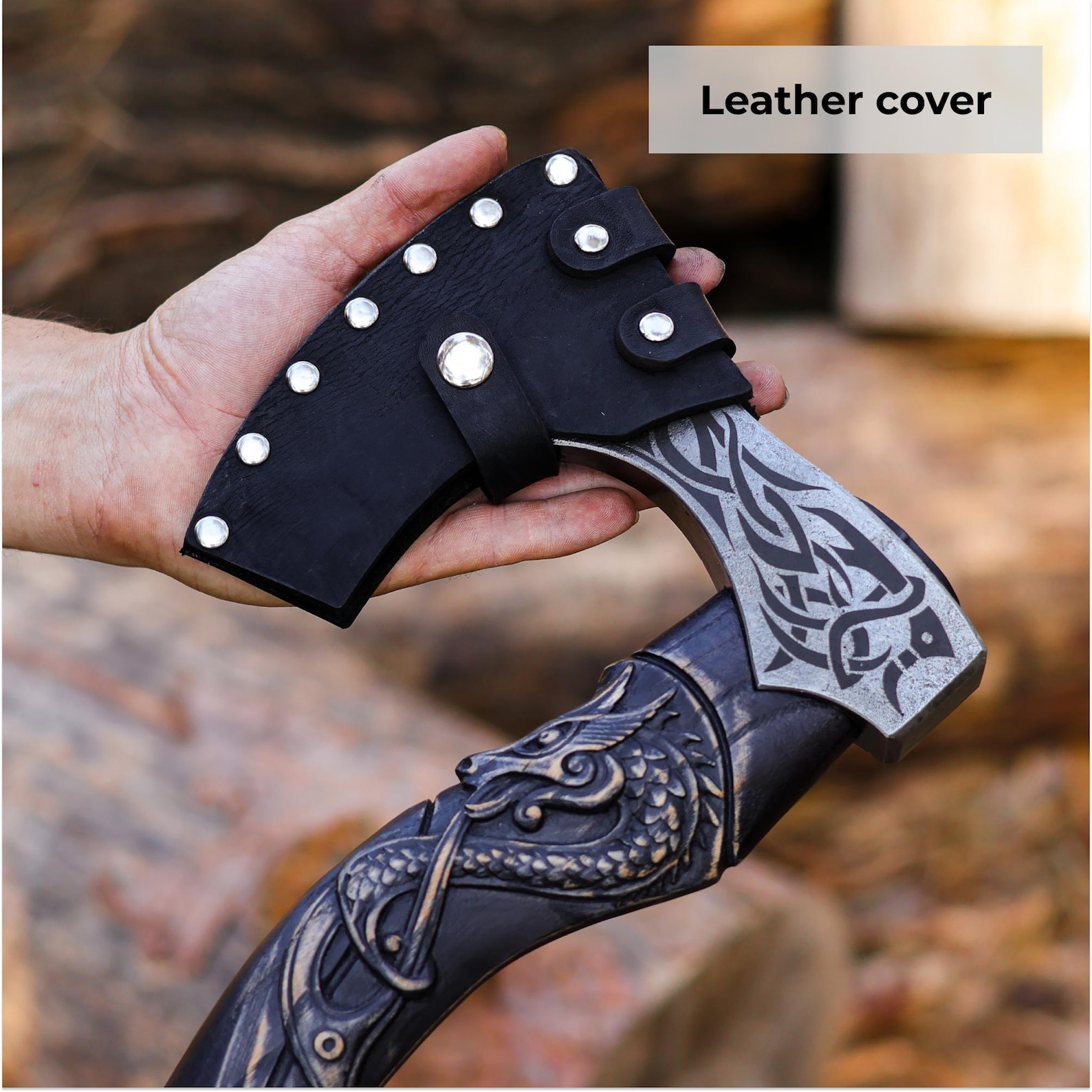 Viking Wolf Axe Fenrir Functional With Sheath, Norse Axe Hand Forged - Etsy