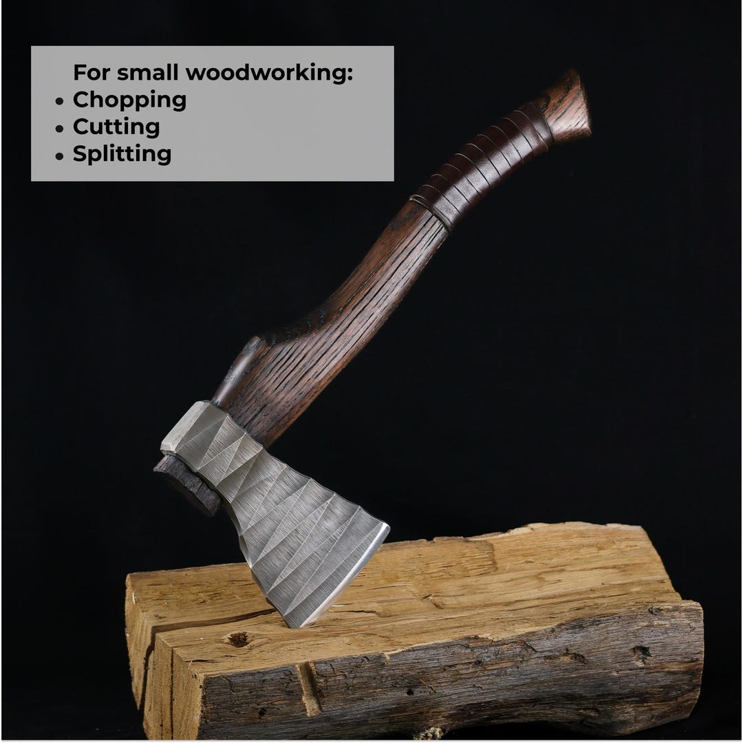 Functional Viking Axe With Sheath, Hand Forged Hatchet for Camping ...