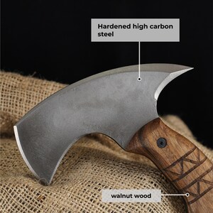 Tactical Tomahawk Full Tang, Hand Forged Bushcraft Hatchet With Sheath ...
