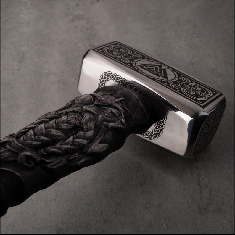 Viking Steel Hammer Odin, Personalized Engraved Nordic Gift for Men ...