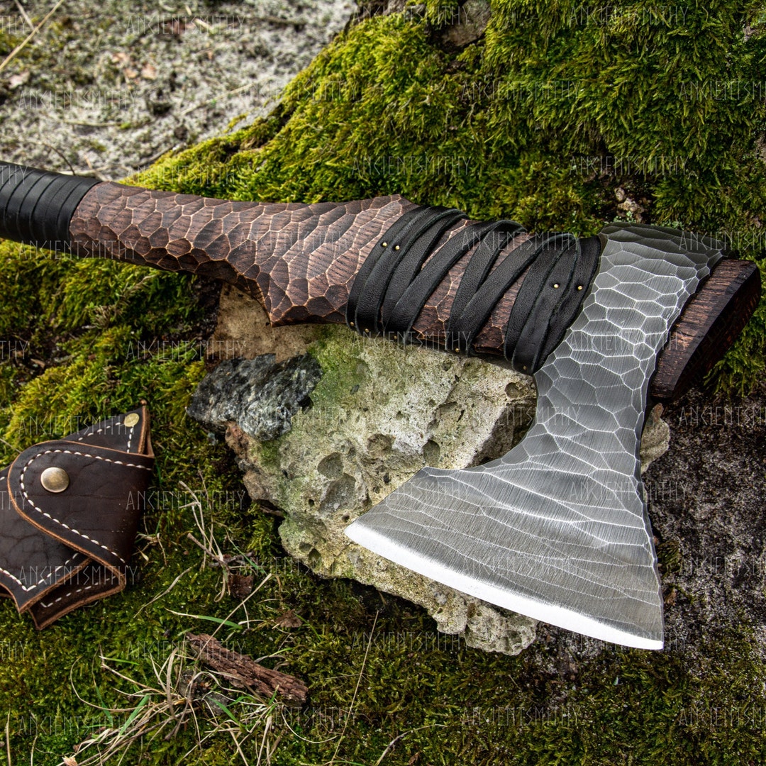 Viking Axe Hand Forged Battle Axe Engraved Custom Axe With - Etsy