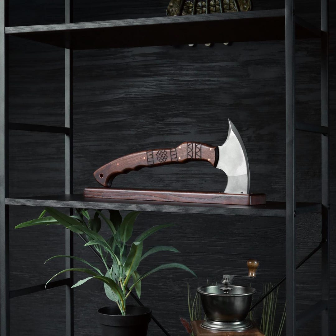 Tomahawk Stand Handmade Tomahawks Wooden Holder - Etsy
