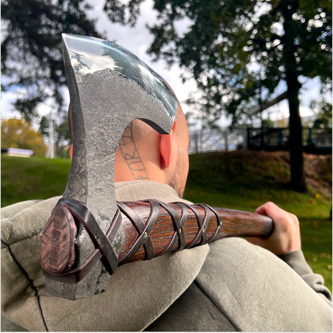 Viking Battle Axe, Custom War Axe Handmade, Functional Nordic Axe With ...