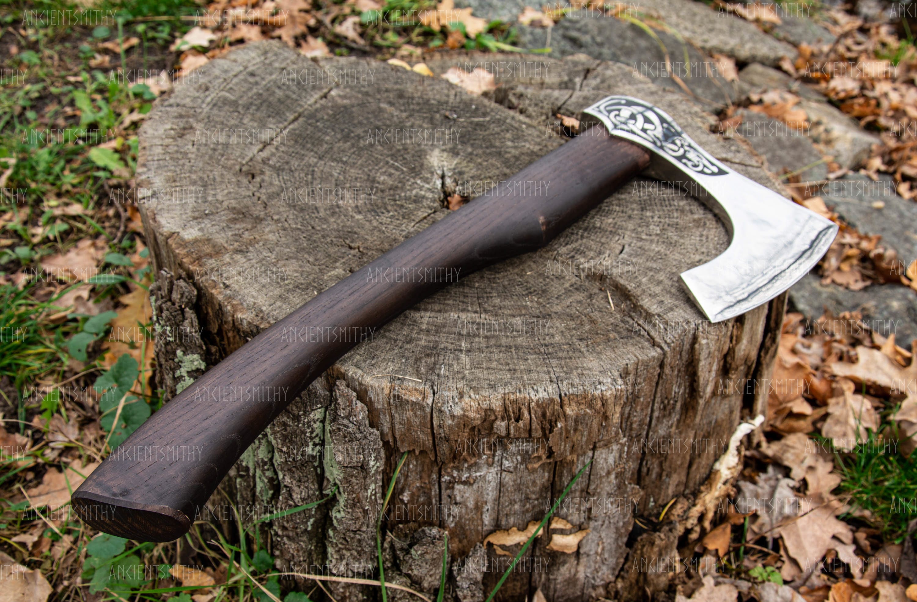 Hacha de acero vikingo en caja hacha nórdica hacha de | Etsy España