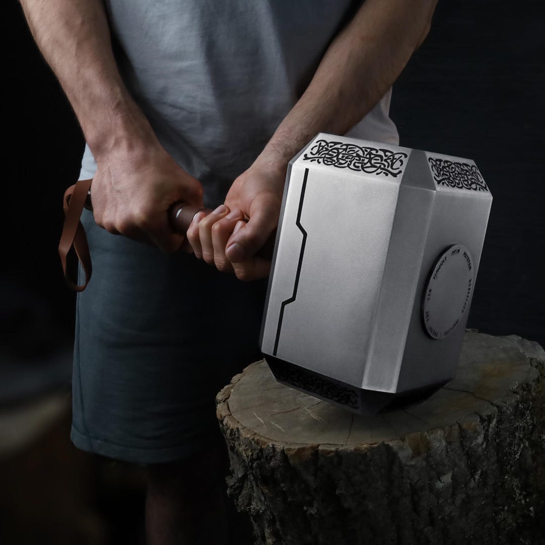 Thor Hammer Mjolnir 10.58 Lb Stainless Steel With Stand & Custom ...