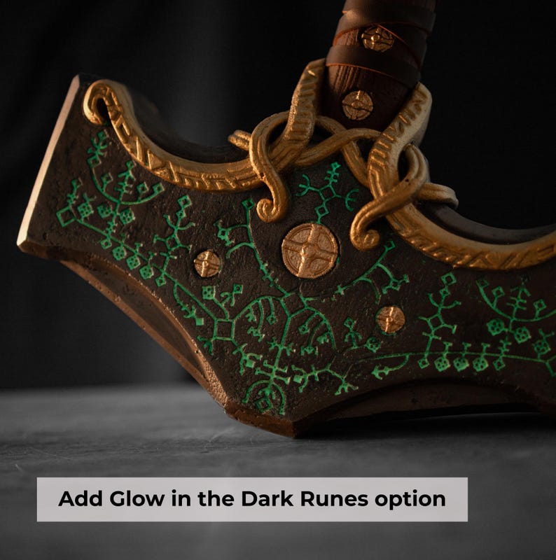 Thor Hammer Mjolnir Solid Steel 26.45lb With Glow-in-the-dark Runes - Etsy