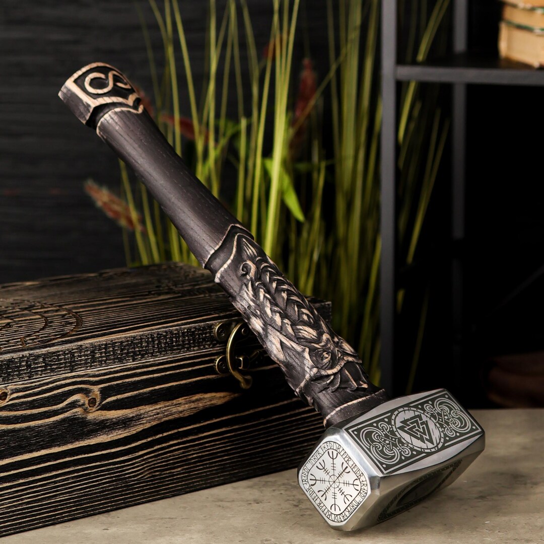 Odin Hammer With Valknut Symbol, Thor's Hammer Gift, Norse Strength ...