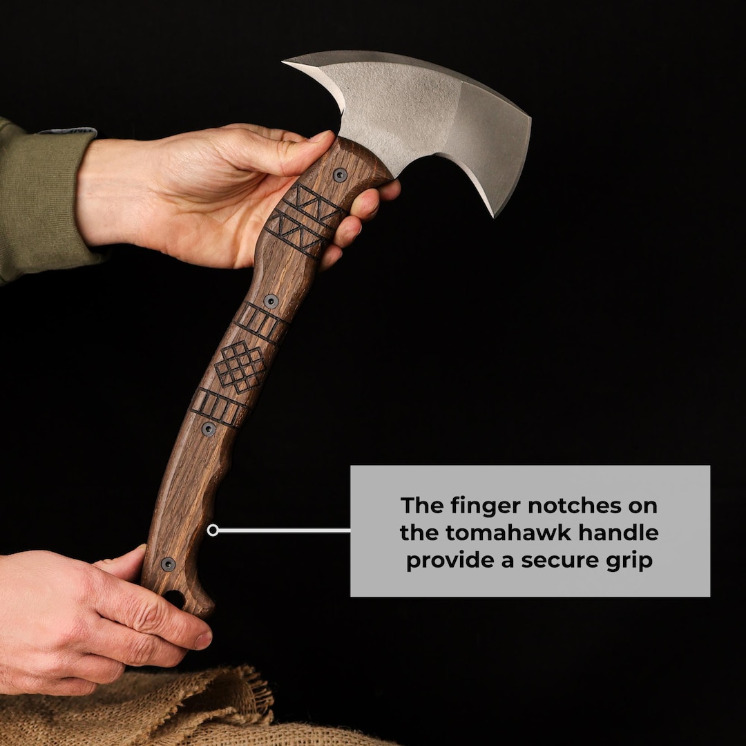 Custom Tomahawk Hatchet, Forged Tomahawk With Wooden Handle, Bushcraft ...