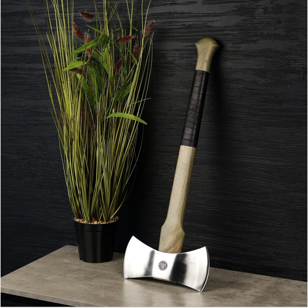 Double Headed Axe, Custom Two Handed Axe, Viking Double Blade Axe Hand ...