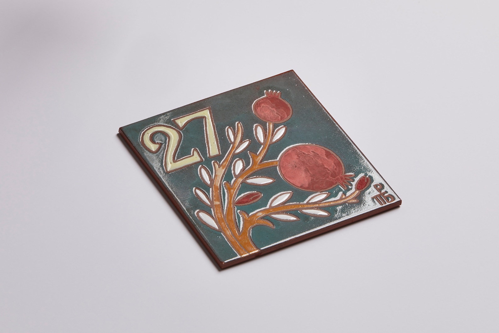 Pomegranate Ceramic House Numbers Tile Handmade Keramik | Etsy