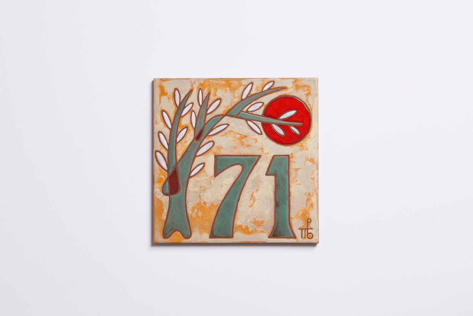 Tile House Number Ceramic House Decor Build in Entrance Decor - Etsy