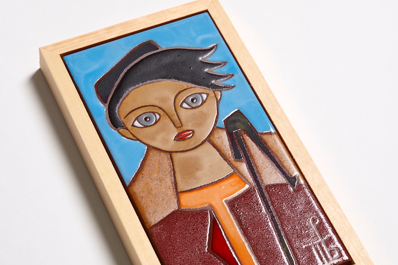 Portrait Man Shepherd Big Eyes Art Handmade Farmhouse Decor - Etsy