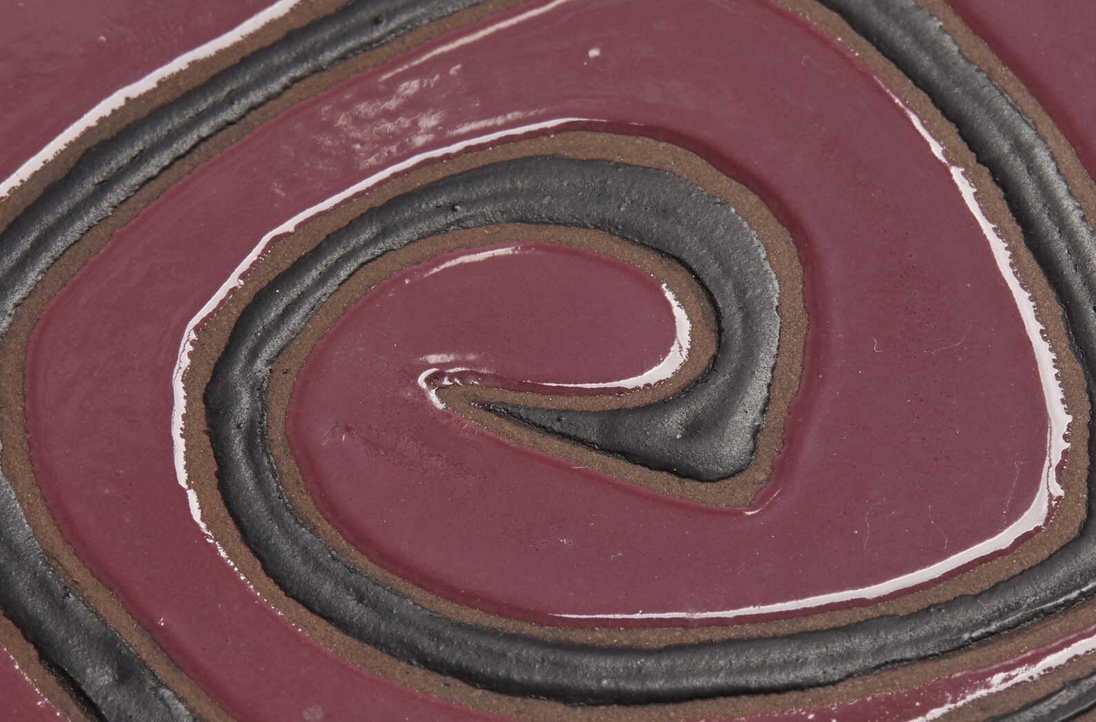 Pastel Goth Spiral Decorative Ceramic Handmade Tile Modern Art Pastel ...