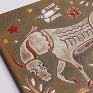 Four Zodiac Sign Bundle 20x20cm Ceramic Tile Aquarius Capricorn Pisces ...