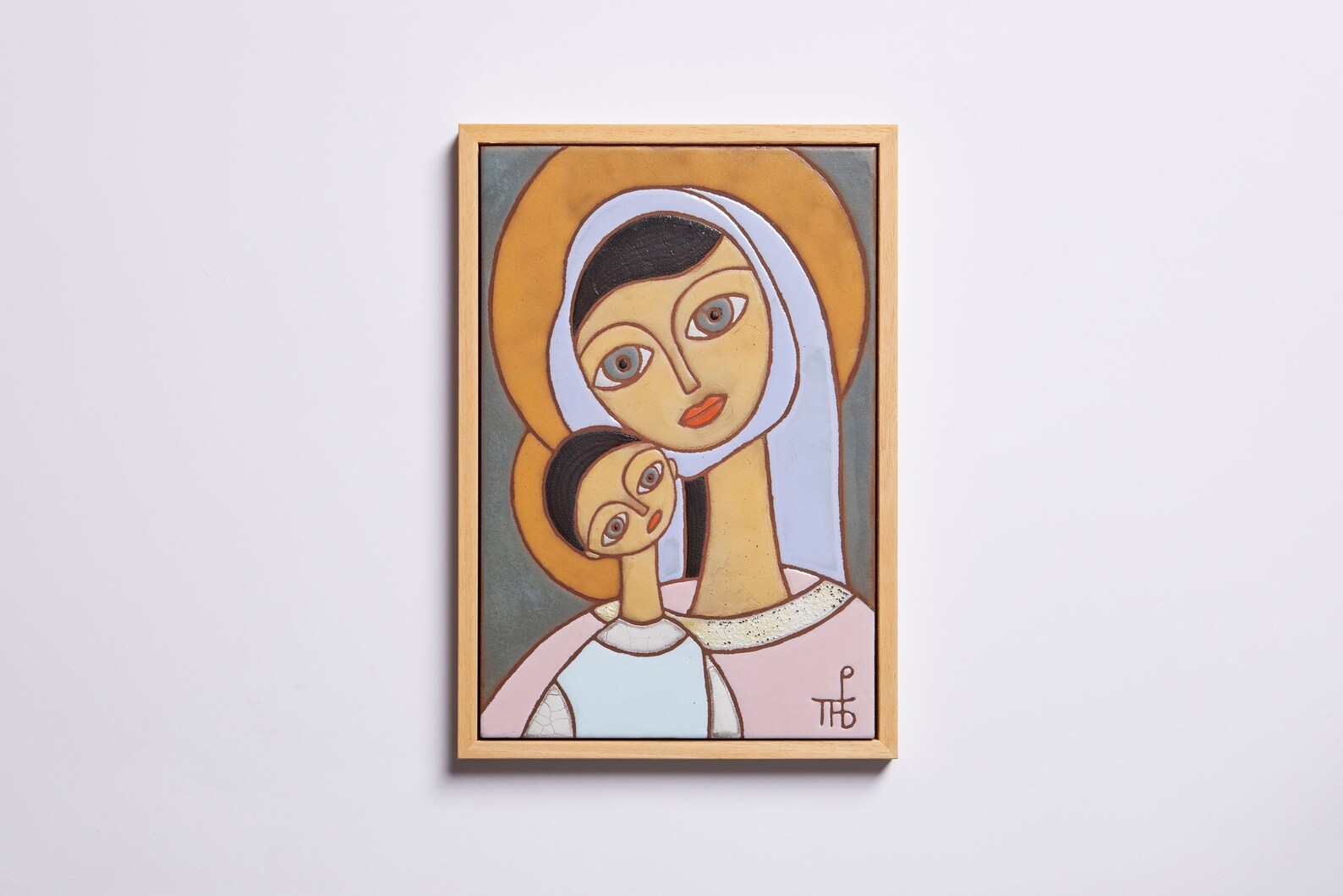 Virgin Mary Wall Art Jesus Décor Motherhood Mothers Day Ceramic Tile ...