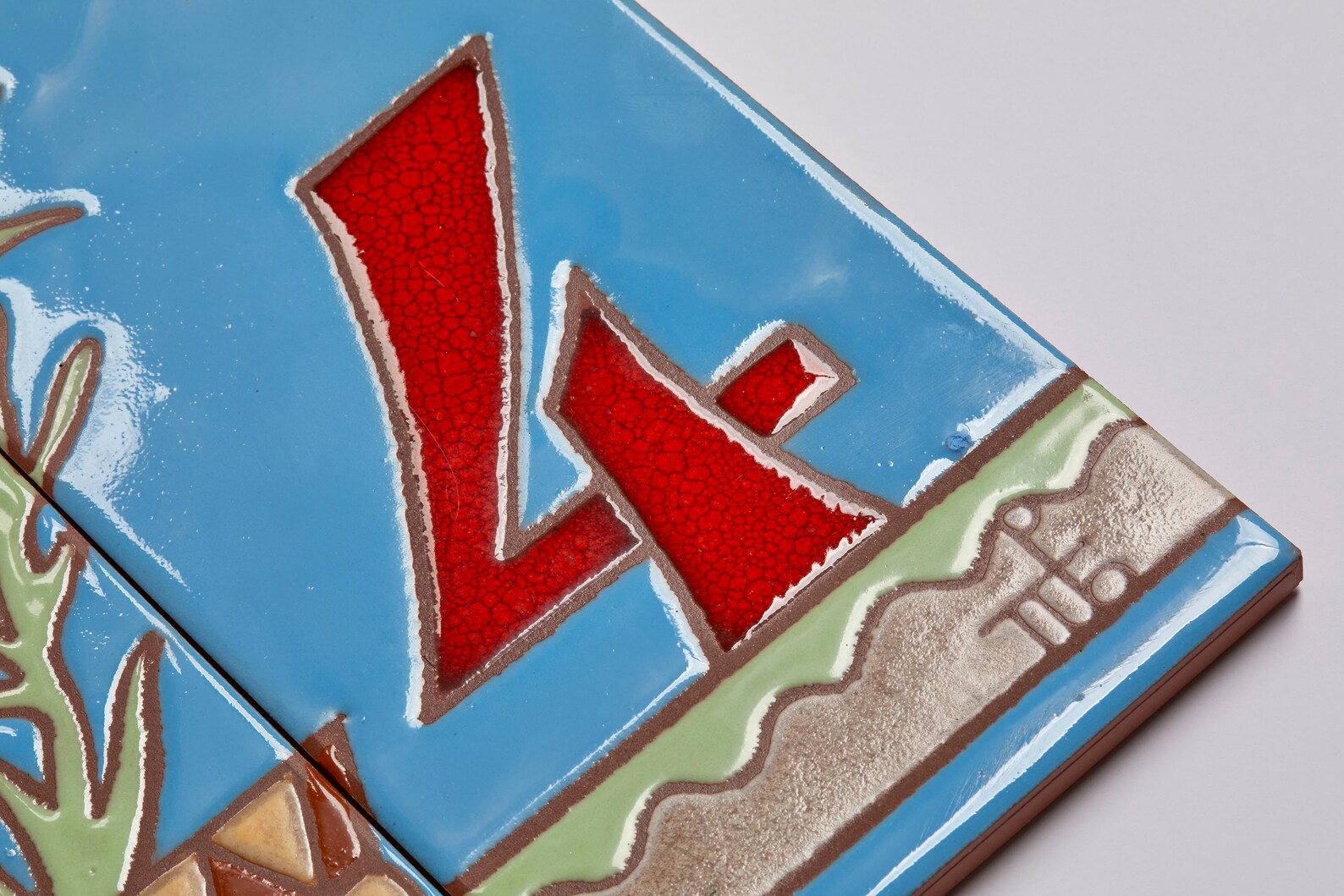 House Number Sign Handmade Ceramic Tile Zen Garden Farm Entrance Decor ...