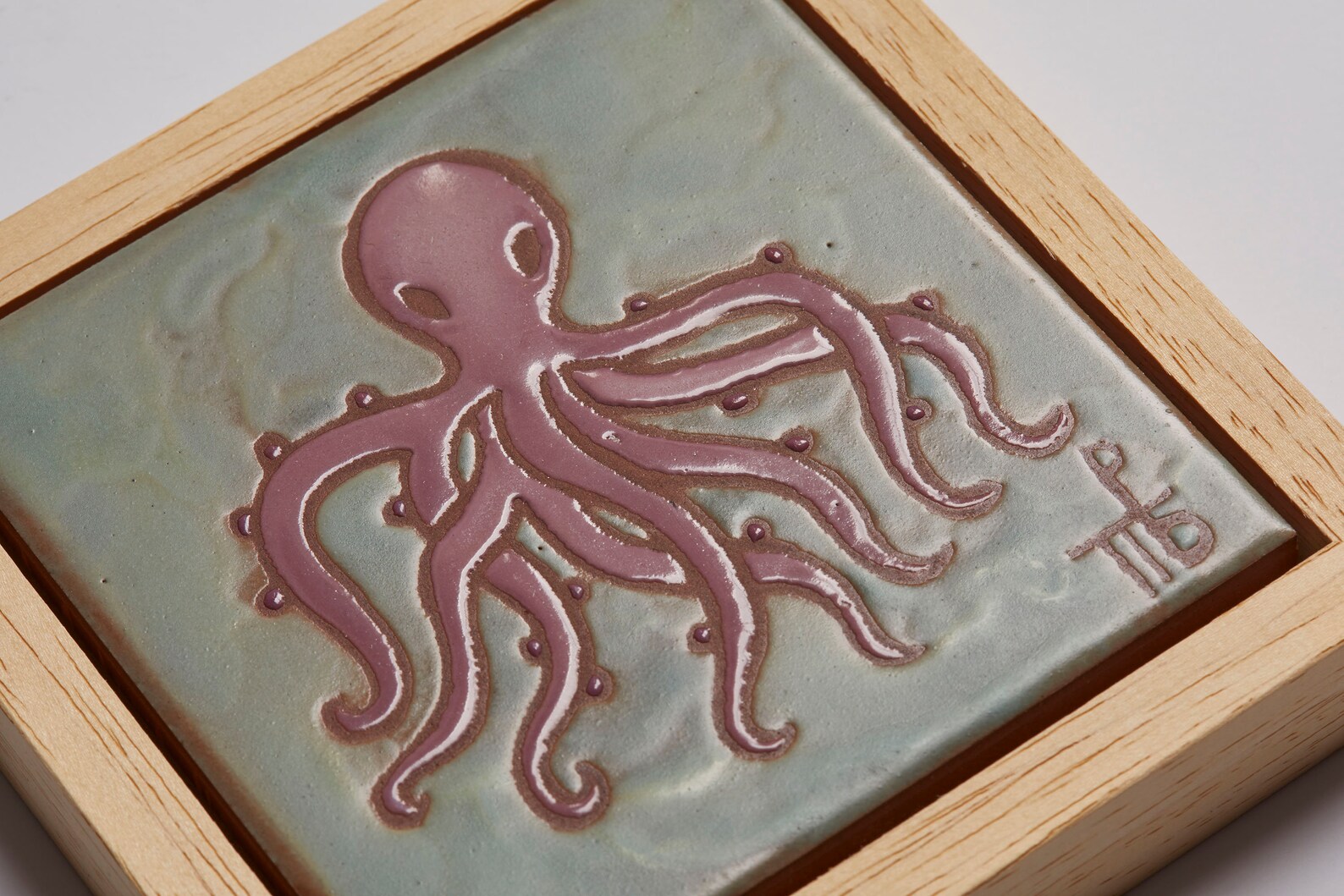 Octopus Tile Handmade Ceramic Wall Art Underwater Life Kitchen | Etsy