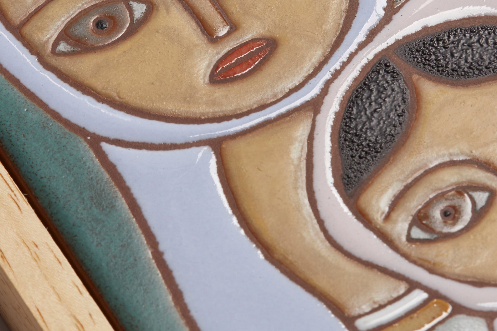 Mother Daughter Portrait Ceramic Tile Motherhood Family Reunion Gift ...