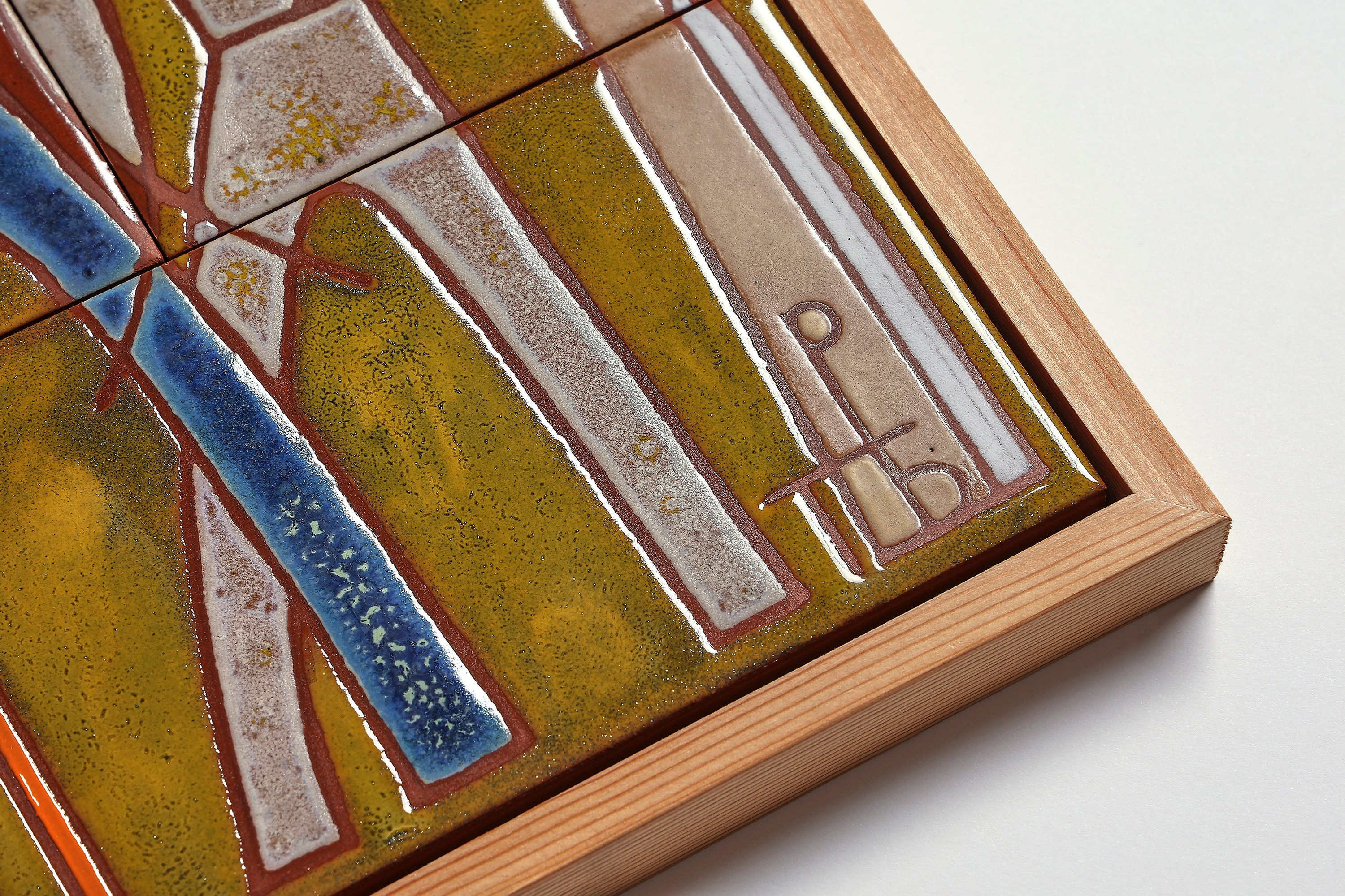 Figures Wall Art Tile Modern Art Handpainted Ceramic Plaque | Etsy