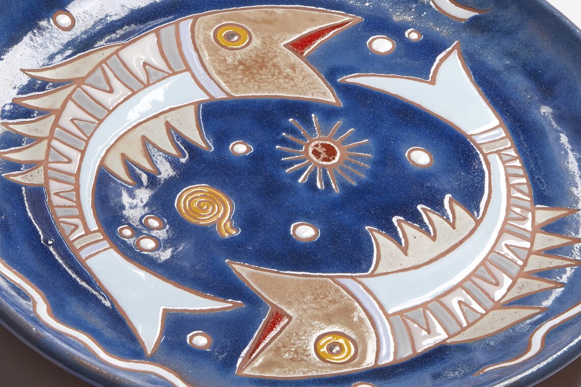 Handmade Ceramic Plate Art Wall Decor Decorative Housewarming - Etsy