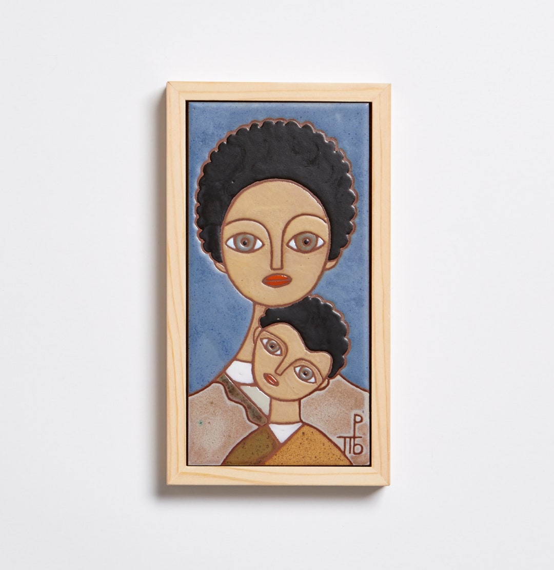 Father Son Portrait Embrace Painting Male Art Earthy Colors Fatherhood ...