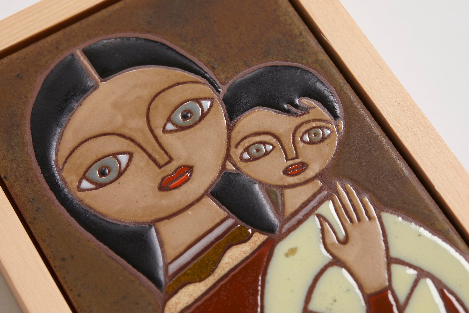 Mother Son Matching Portrait Ceramic Tiles Big Eyes Gift for - Etsy