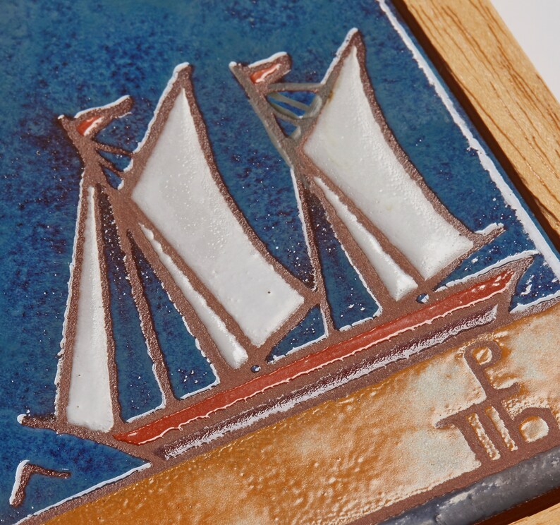 Greek Island Ceramic Wall Art Tile Handmade Housewarming Gift for ...