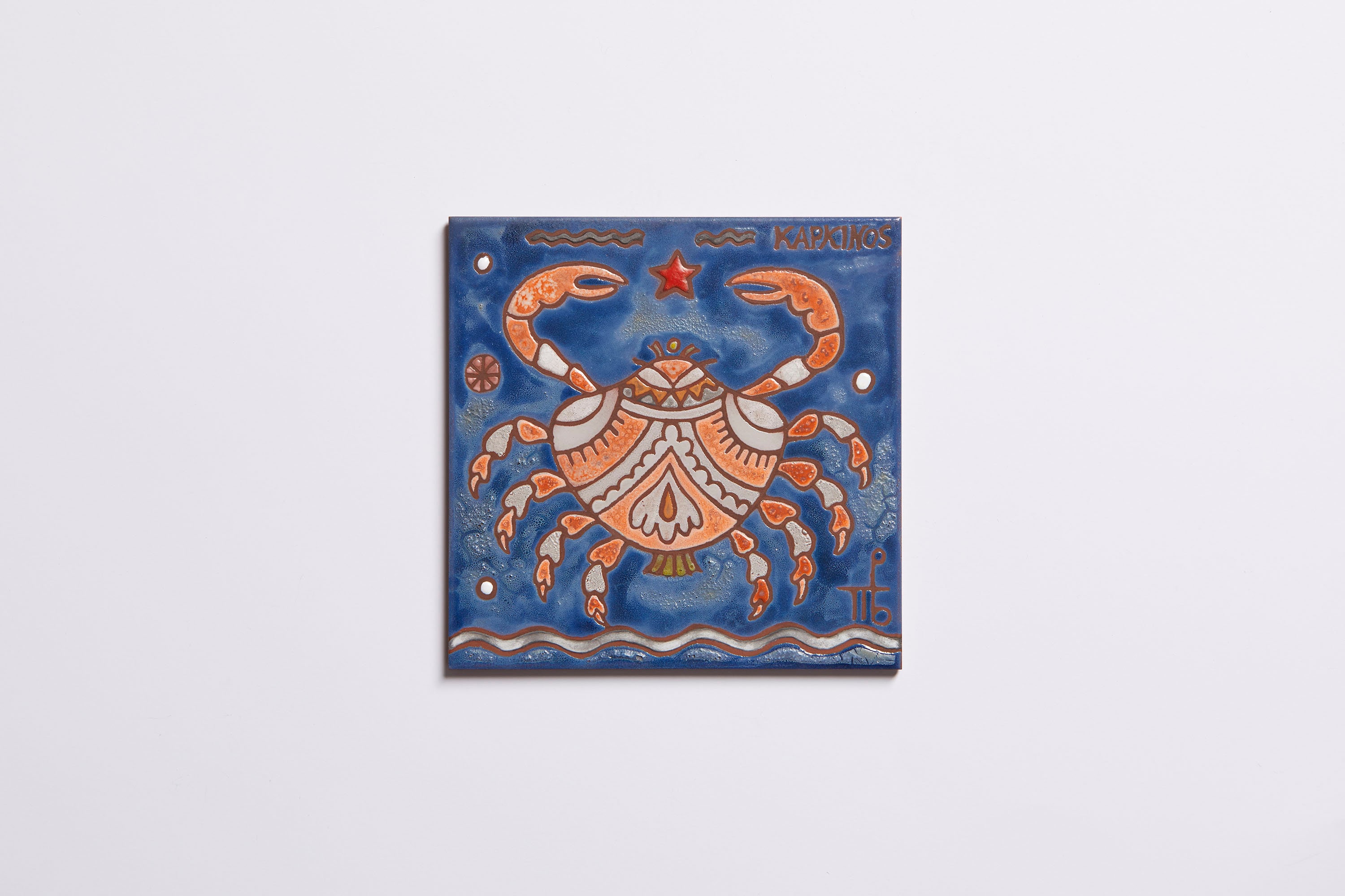 Cancer Zodiac Sign Ceramic Tiles Handpainted Constellation Map | Etsy