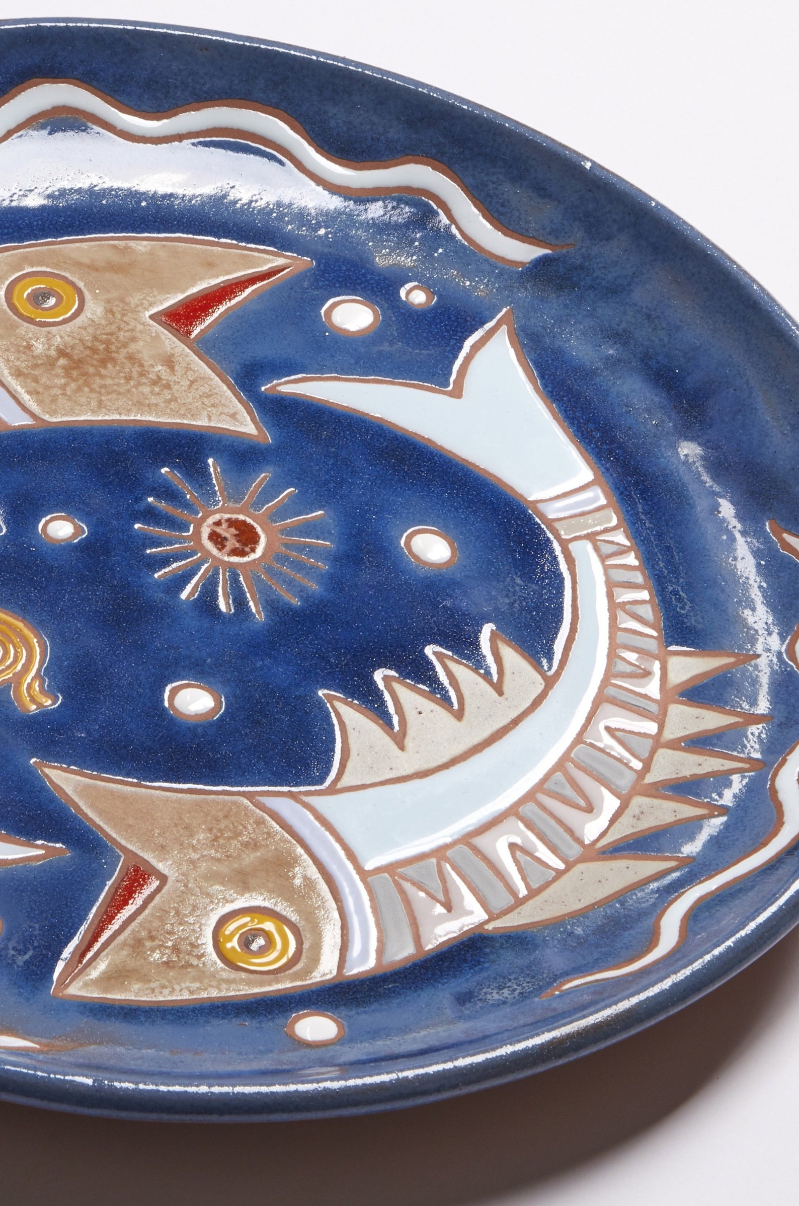 Handmade Ceramic Fish Wall Plate - Greek Pottery Art, 13 Inch - Etsy