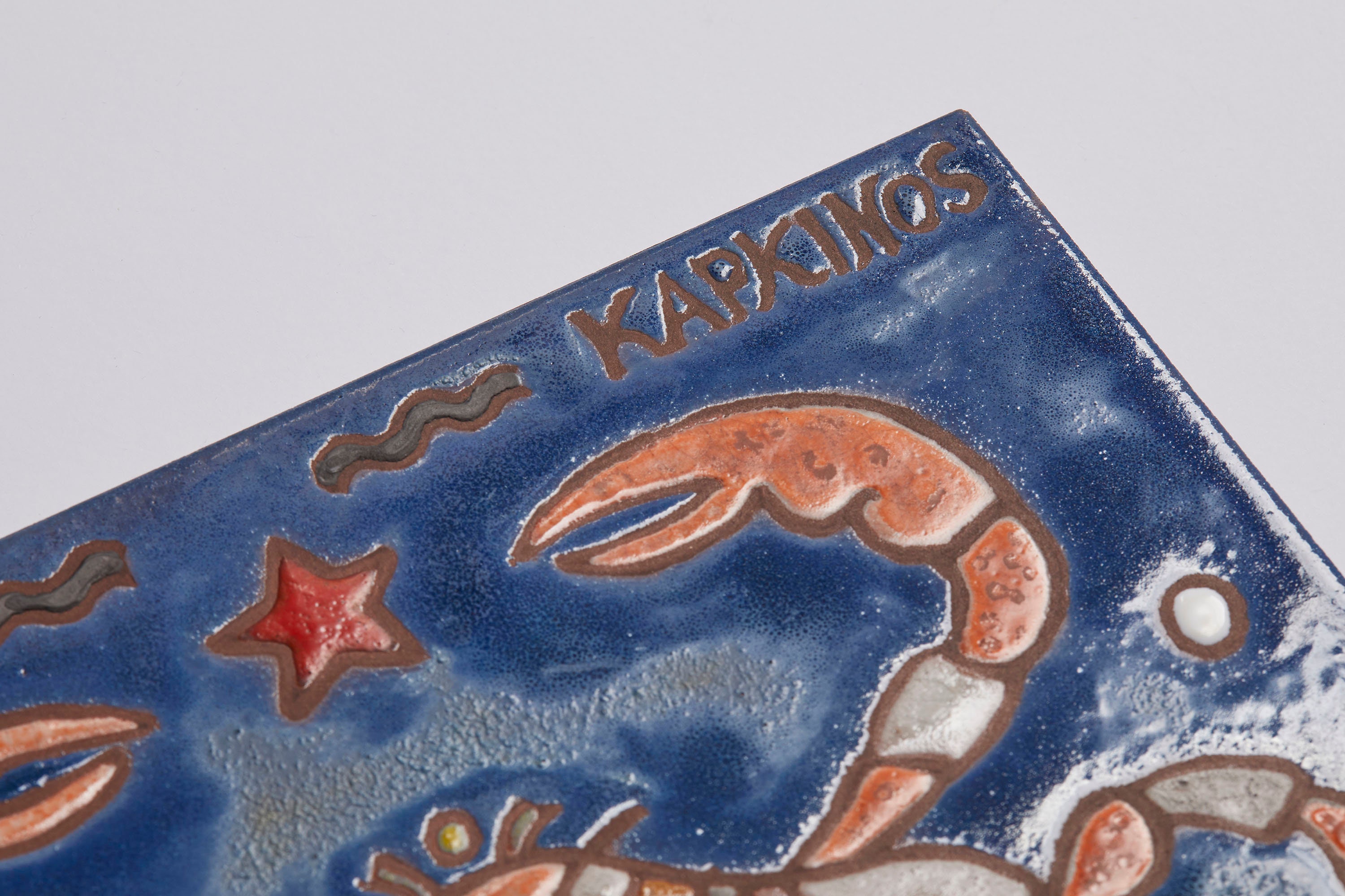 Cancer Zodiac Sign Ceramic Tiles Handpainted Constellation Map ...