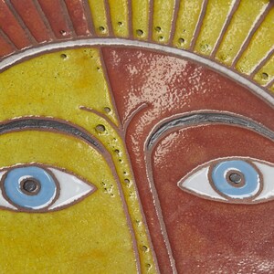 Handpainted Sun Ceramic Plate, Colorful Greek Pottery Wall Decor - Etsy