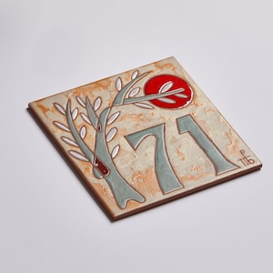 Tile House Number Ceramic House Decor Build in Entrance Decor Custom ...