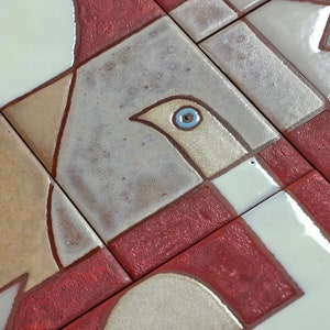 Bird Theme Ceramics Original Art Tiles Outdoor Wall Art Wall Hanging ...