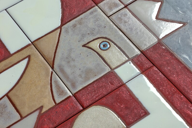 Bird Theme Ceramics Original Art Tiles Outdoor Wall Art Wall - Etsy
