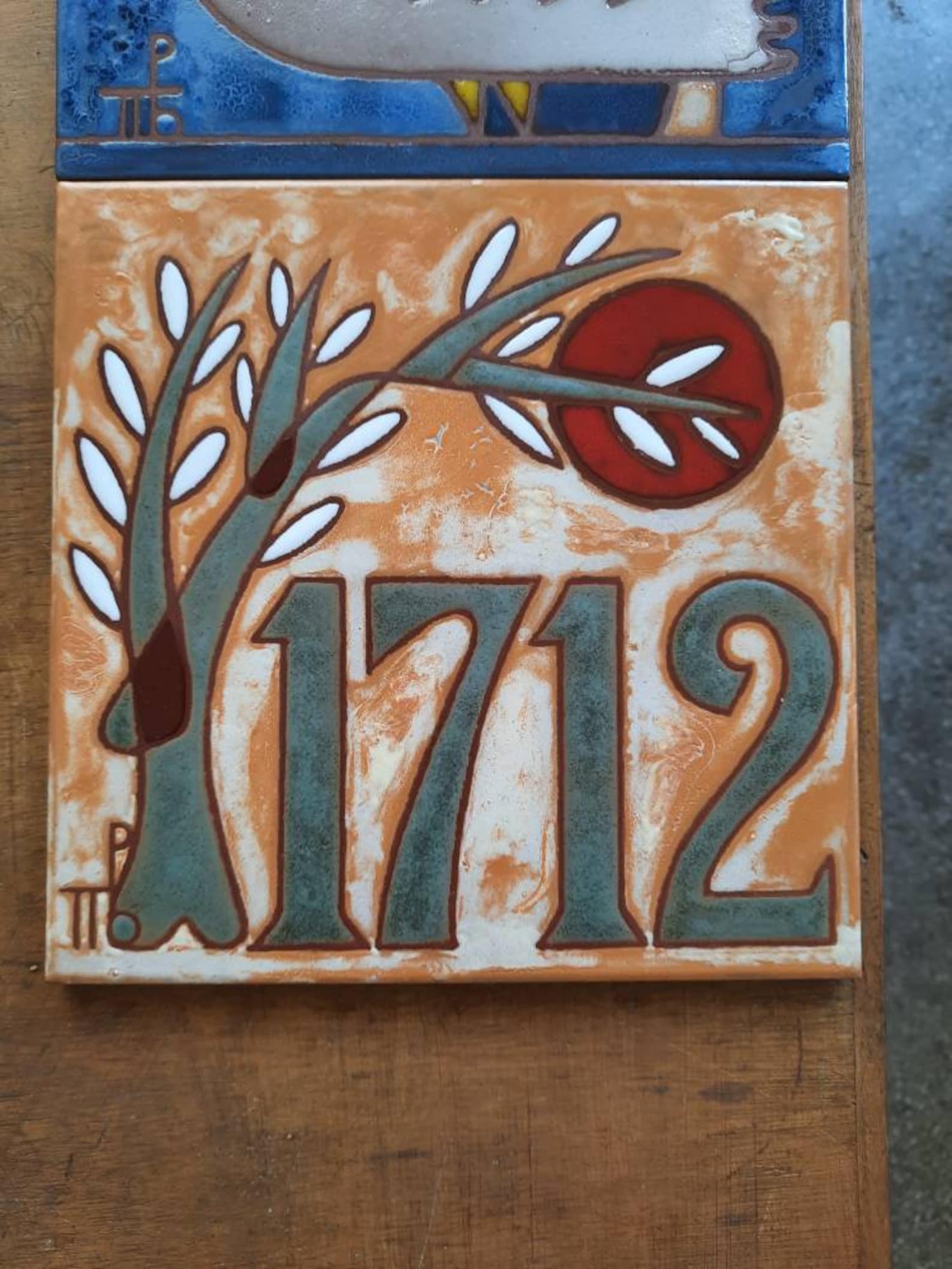 Tile House Number Ceramic House Decor Build in Entrance Decor - Etsy