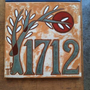Tile House Number Ceramic House Decor Build in Entrance Decor Custom ...