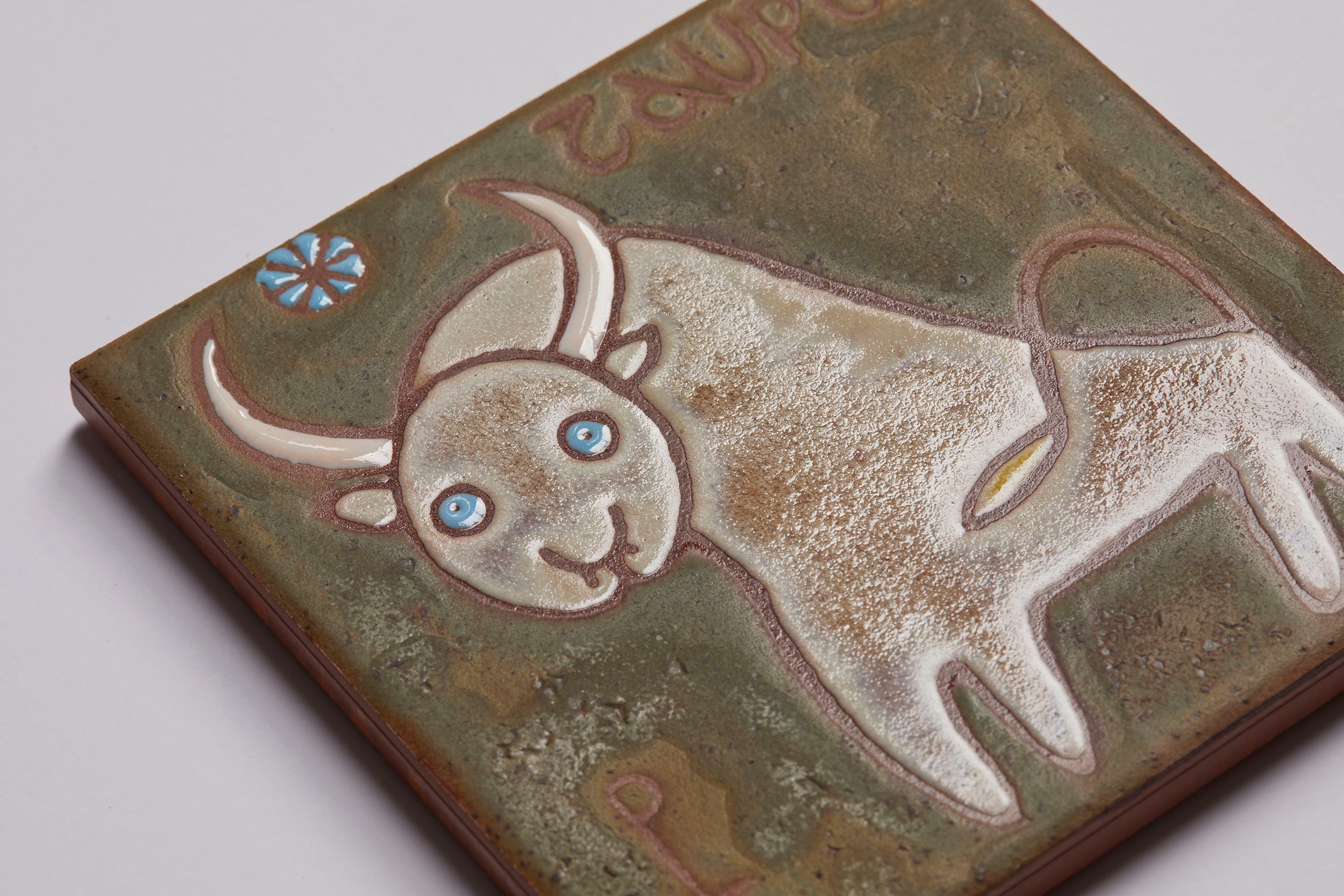 Taurus Zodiac Sign Ceramic Tile Wall Art Handmade Plaque | Etsy