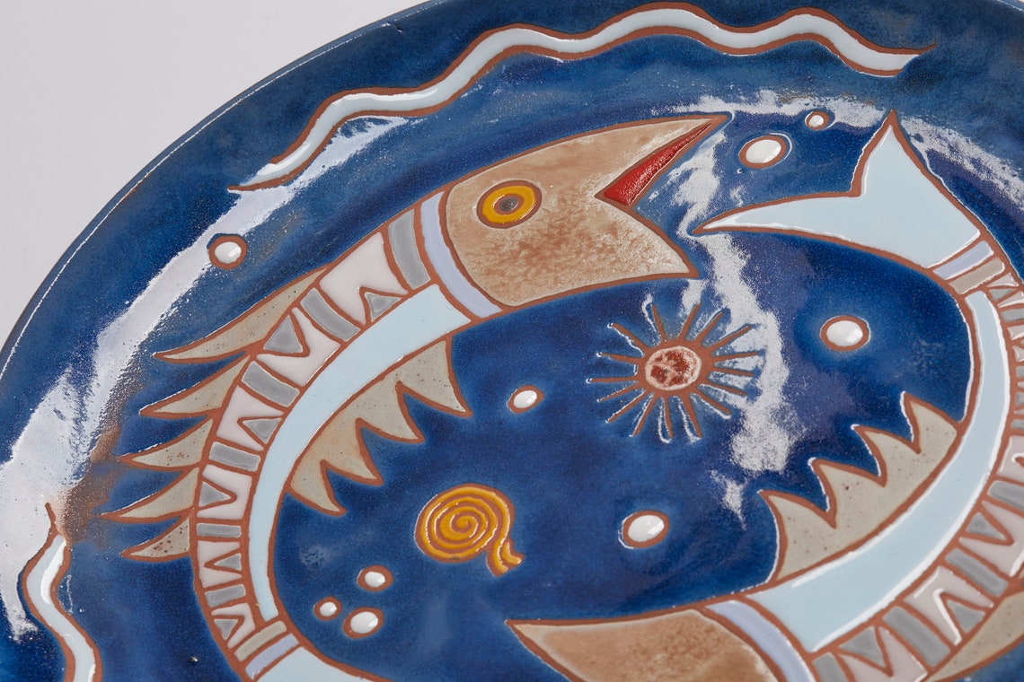 Handmade Ceramic Plate Art Wall Decor Decorative Housewarming - Etsy