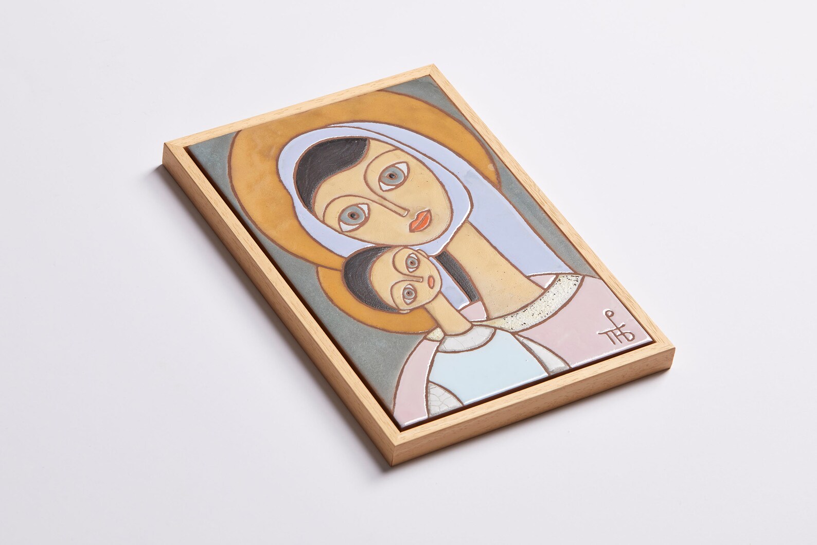 Virgin Mary Wall Art Jesus Décor Motherhood Mothers Day Ceramic Tile ...