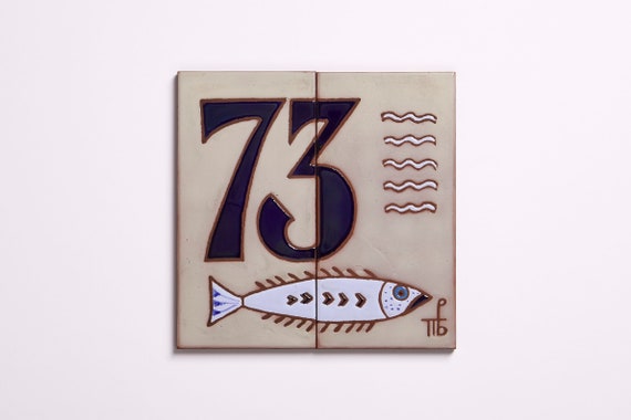 Personalized Fish Address Sign House Numbers Custom House Number Plaque ...