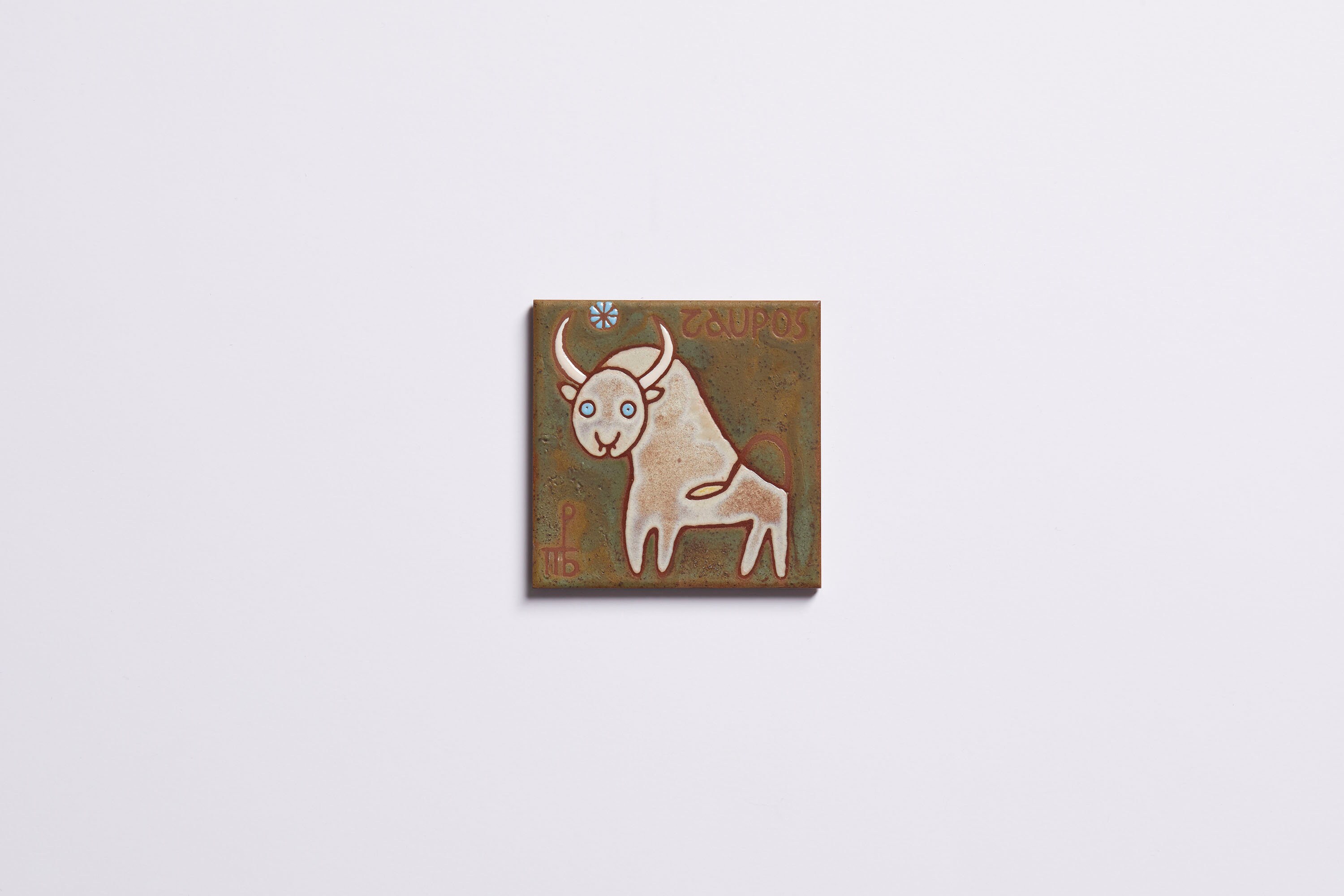 Taurus Zodiac Sign Ceramic Tile Wall Art Handmade Plaque | Etsy