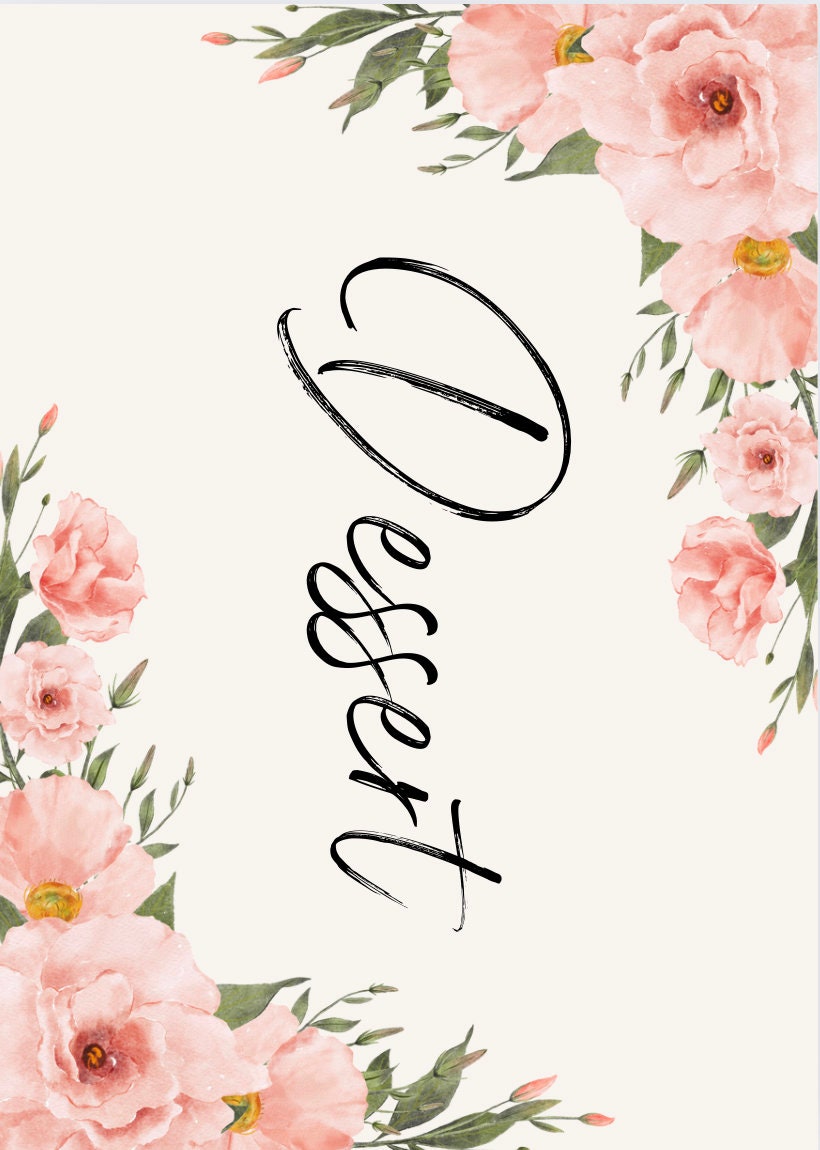 EDITABLE Floral Wedding Table Signs Customizable Digital Template ...