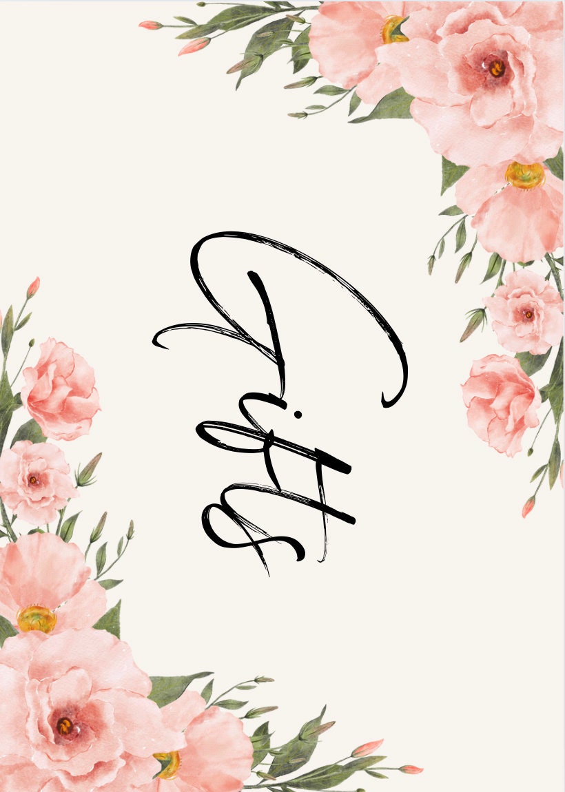 EDITABLE Floral Wedding Table Signs Customizable Digital Template ...