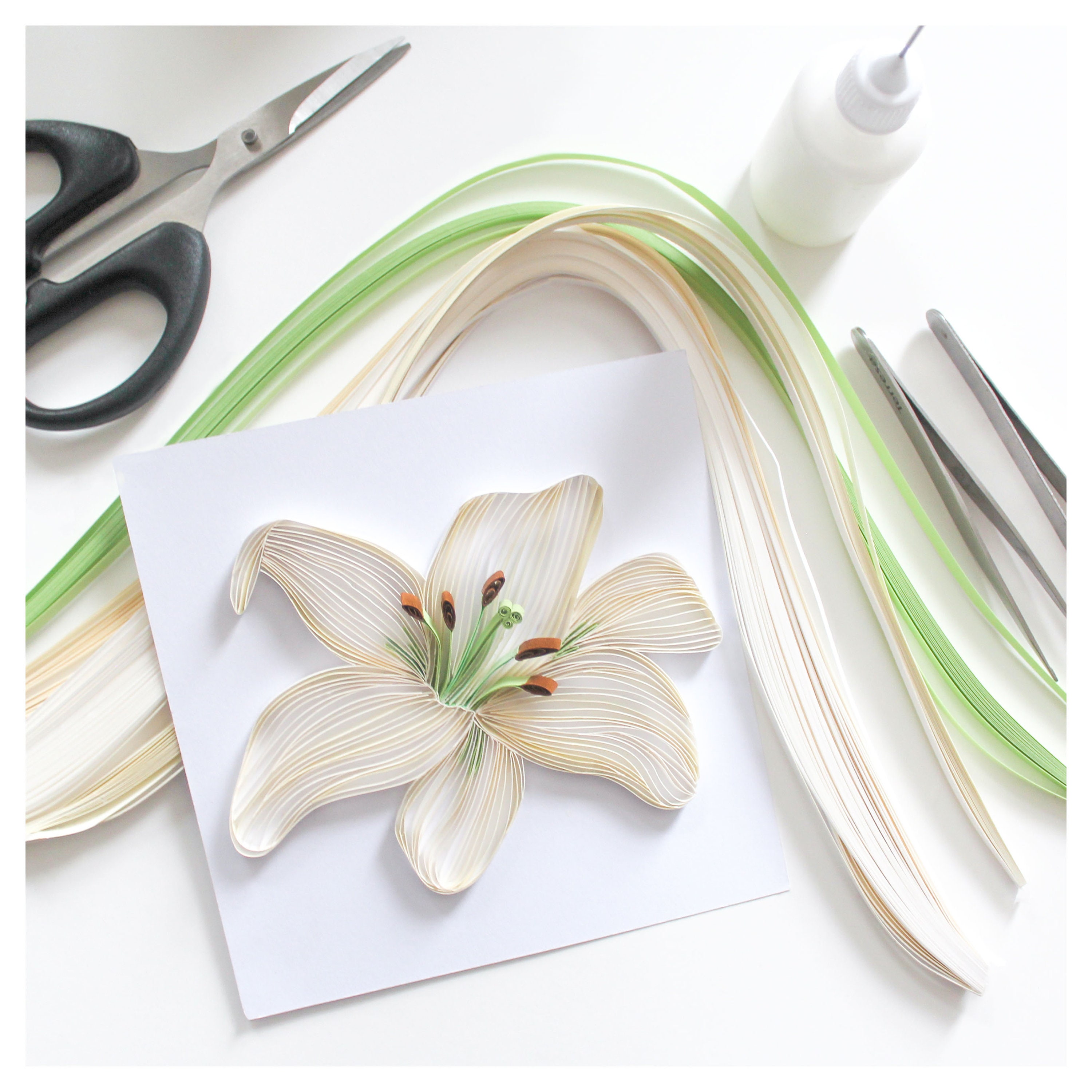 Lily Vinyl Sticker Quilling Art, Quilling Paper Art - Etsy